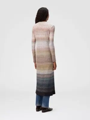 Missoni Long Buttoned Cardigan In Viscose Blend