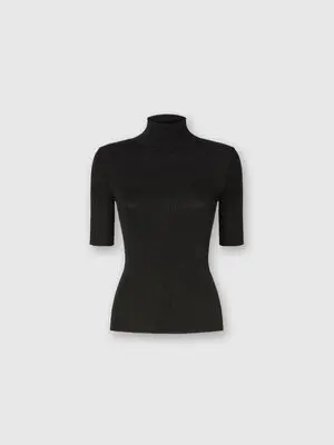 Missoni Mock Neck Sweater With Lamé Threads - Black