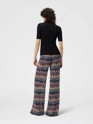 Missoni Mock Neck Sweater With Lamé Threads - Black
