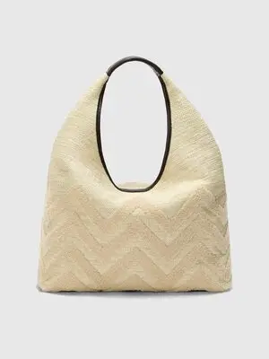 Missoni Leather And Canvas Hobo Bag - Multicoloured