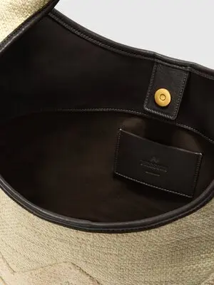 Missoni Leather And Canvas Hobo Bag