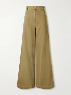 Max Mara High-rise Wide-leg Jeans - Green
