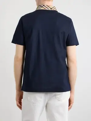 Burberry Checked Cotton-piqué Polo Shirt