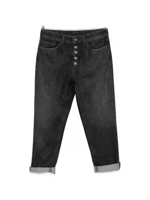DONDUP Koons Button-fly Turned-up Jeans - Black