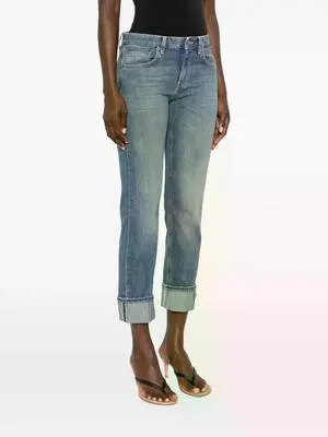 DONDUP Coco Logo Patch Turn-up Jeans