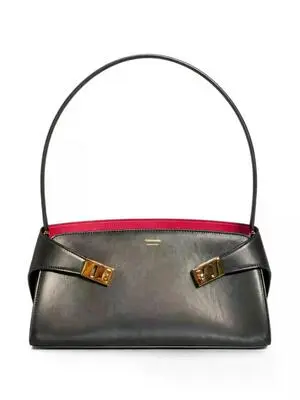 FERRAGAMO Buckle-detail Leather Shoulder Bag - Black