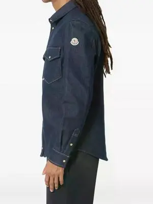 Moncler Logo-patch Denim Overshirt
