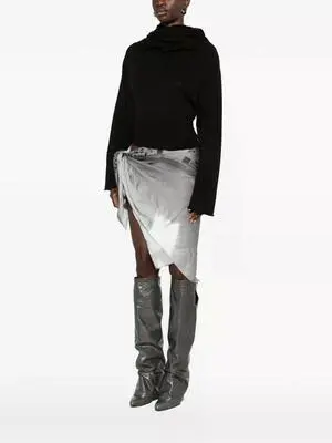 Rick Owens Draped-neck Ribbed Top