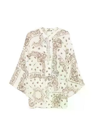 VENUJA VENUJA Paisley-Print Cut-Out Mini Dress