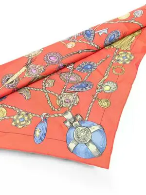 Versace Broken Jewels-print Silk Scarf Charm