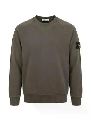 Stone Island Logo-patch Raglan-sleeve Sweatshirt