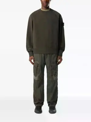 Stone Island Logo Patch Raglan Sleeve Sweatshirt - Grey