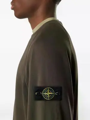 Stone Island Logo Patch Raglan Sleeve Sweatshirt - Grey