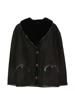 BLAZÉ MILANO Smiley Shearling Collar Jacket