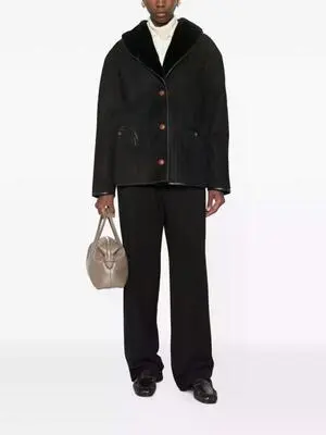 BLAZÉ MILANO Smiley Shearling Collar Jacket
