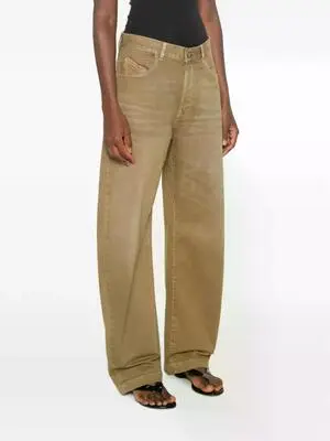 Attico Buckle-detail Wide-leg Jeans