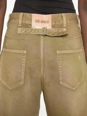 Attico Buckle-detail Wide-leg Jeans