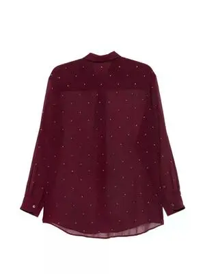 MC2 SAINT BARTH Brigitte Rhinestone-embellished Semi-sheer Shirt