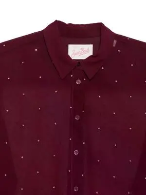 MC2 SAINT BARTH Brigitte Rhinestone-embellished Semi-sheer Shirt