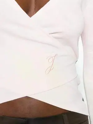 Jacquemus Paysan Flared-sleeve Wrap Sweater - Pink