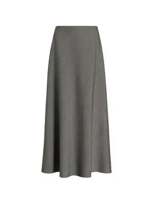 Alberta Ferretti Diagonal-pattern Maxi Skirt - Grey