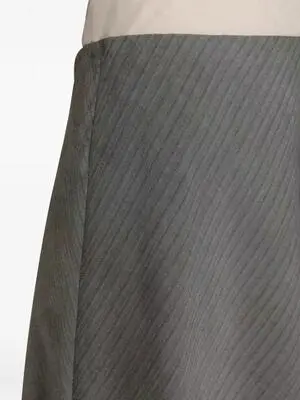 Alberta Ferretti Diagonal-pattern Maxi Skirt