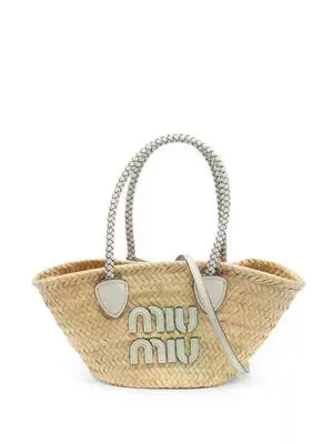 Miu Miu Logo Basket Tote Bag