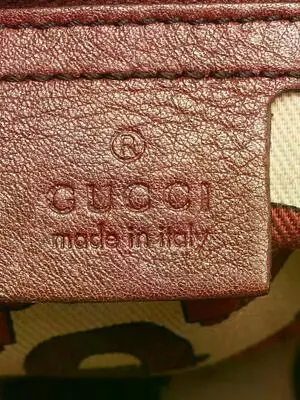 Gucci Guccissima Dome Bag With Crest Plaque