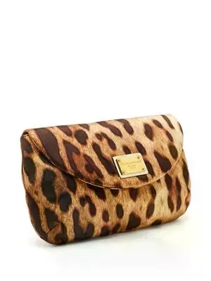 Dolce & Gabbana Leopard-pattern Clutch Bag - Brown