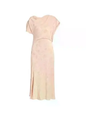 Erdem Floral-jacquard Creponne Dress - Pink