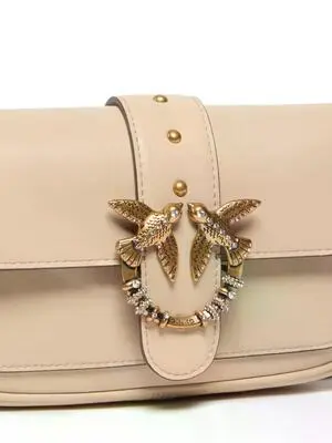 Pinko Love Birds Leather Shoulder Bag