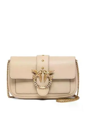 Pinko Love Birds Shoulder Bag - Neutrals