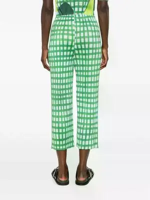 Issey Miyake Basket Pleated Cropped Trousers