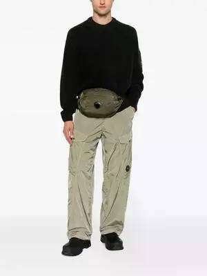 C.P. COMPANY Ribbed Knit Crew Neck With Lens Detail