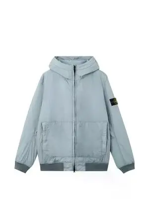 Stone Island Logo-patch Hooded Jacket - Grey