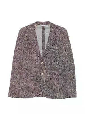 MANUEL RITZ Textured Single-breasted Cotton Blazer