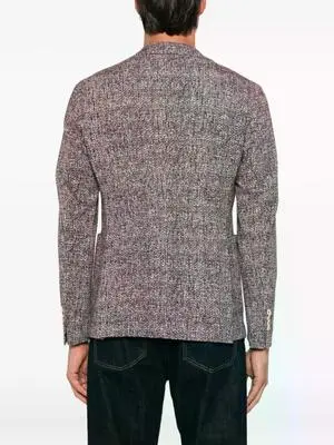 MANUEL RITZ Textured Single-breasted Cotton Blazer