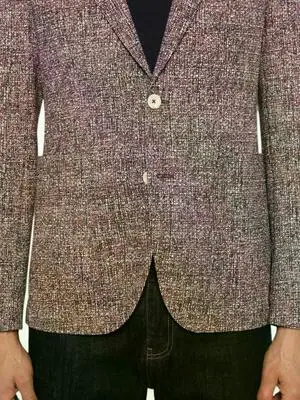 MANUEL RITZ Textured Single-breasted Cotton Blazer