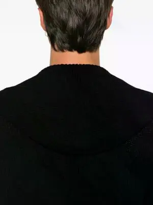 Rick Owens Ribbed Knit Zip-up Hoodie