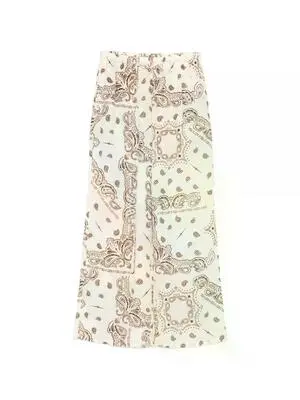VENUJA Paisley-print Wide-leg Trousers
