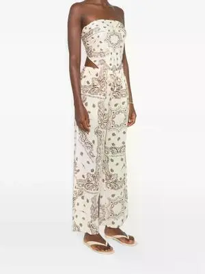 VENUJA Paisley-print Wide-leg Trousers