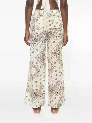 VENUJA Paisley-print Wide-leg Trousers