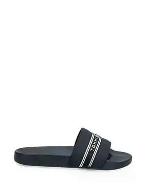 Tommy Hilfiger Logo-tape Webbing Slides - Blue