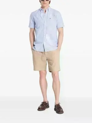 Tommy Hilfiger Vertical-stripe Short-sleeve Shirt - Blue