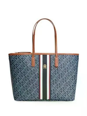 Tommy Hilfiger Th Monoplay-signature Tote Bag - Blue