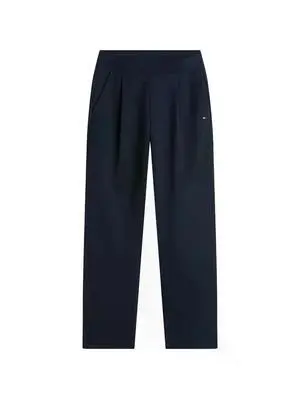 Tommy Hilfiger Embroidered Pleated Track Pants - Blue
