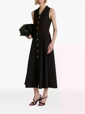Alberta Ferretti Sleeveless Midi Dress - Black