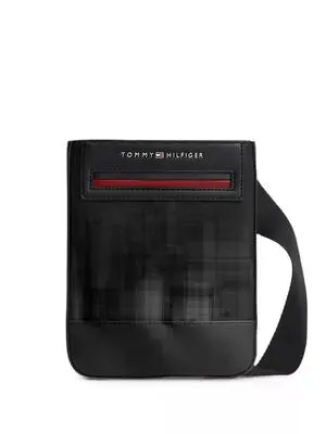 Tommy Hilfiger Logo-print Messenger Bag - Black