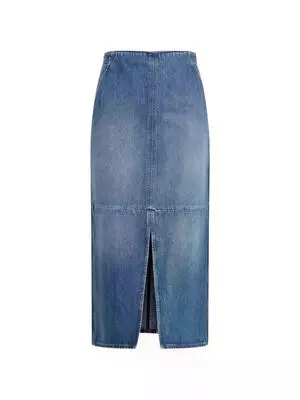 Tommy Hilfiger Falda Midi Skirt - Blue