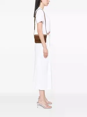 Celine Triomphe Crossbody Bag In Shiny Calfskin - Brown